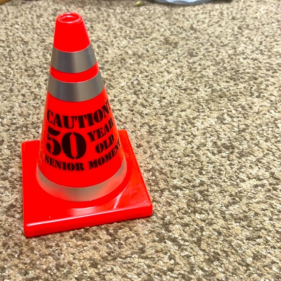 Other | Caution 5 Year Old Senior Moment Mini Pylon Gag Construction ...